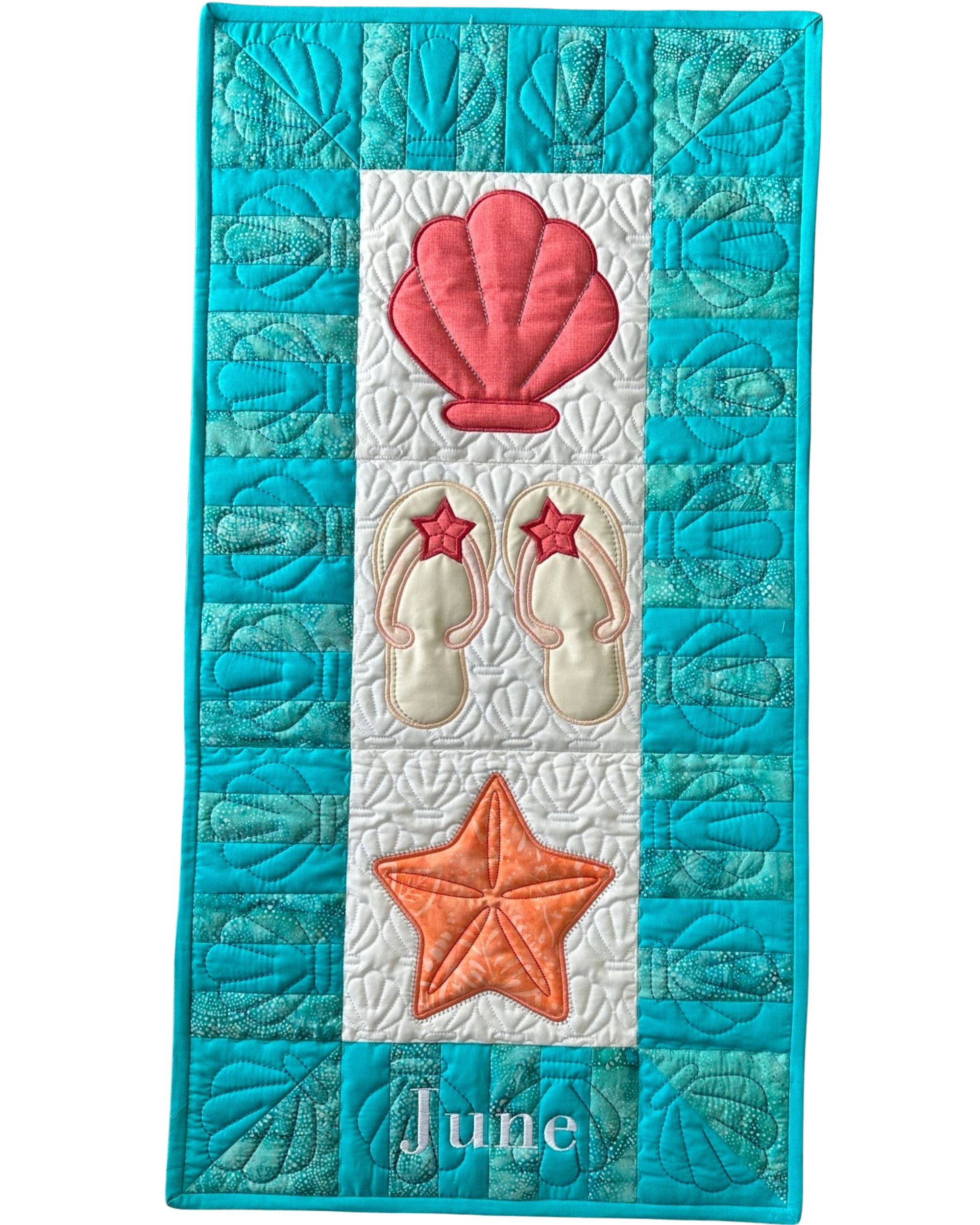 At the Beach Wall Hanging - Digital Library | Be Sew Bizzy